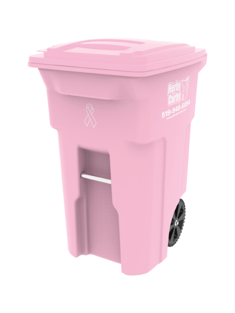 Pink Waste Container (Large – 96 Gal. / 360 L.) - Herby Curby