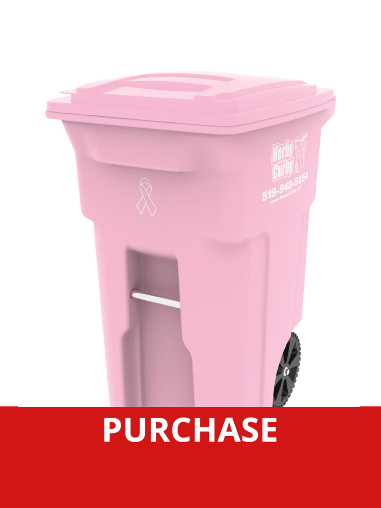 Pink Waste Container (Large – 96 Gal. / 360 L.) - Herby Curby
